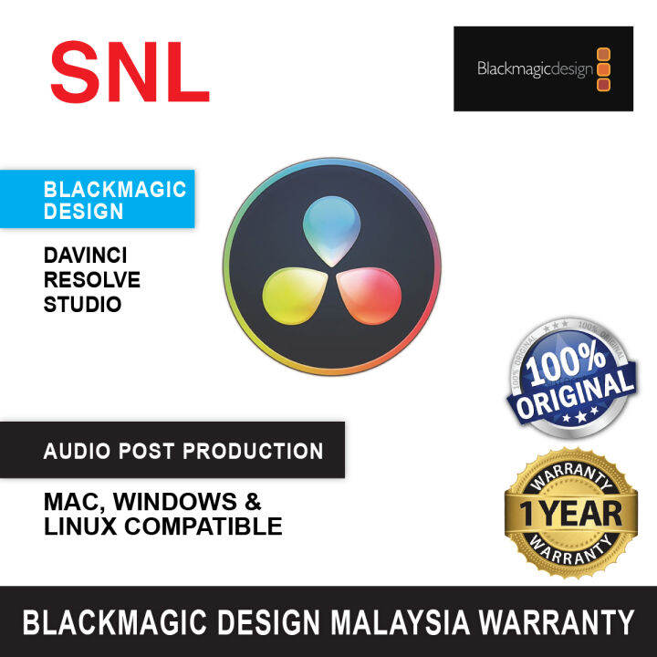 Blackmagic Design DaVinci Resolve 17 Studio (Activation Card) | Lazada
