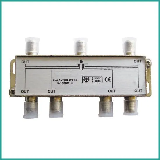 TKK Heavy Duty 6 Way Signal Satellite Splitter TV Antenna RF Coaxial ...