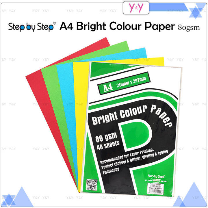Step by Step A4 80gsm Bright Colour Paper / SBS Mix Color Paper ...