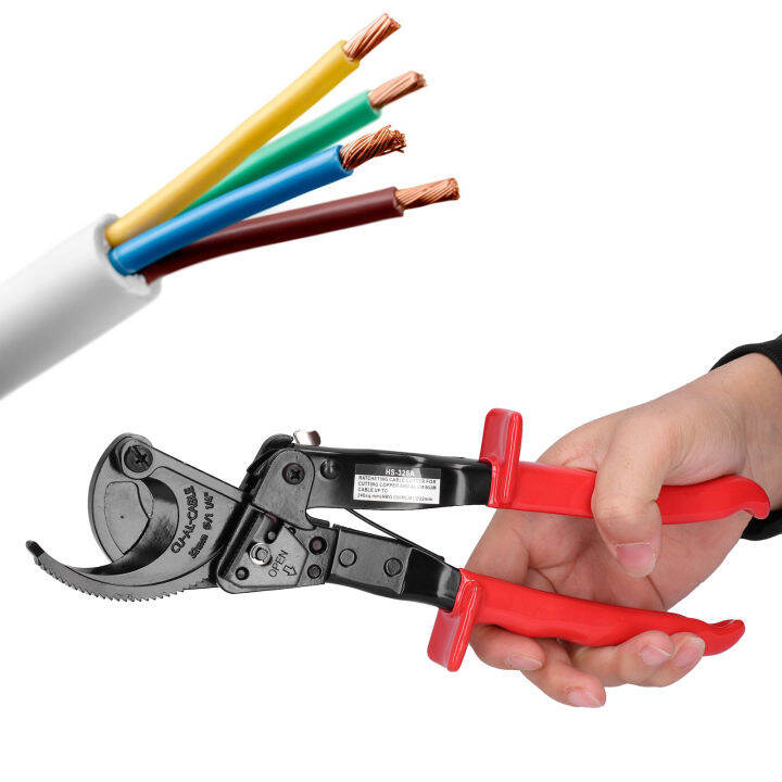 Ratcheting Cable Cutters Hand Crimping Tools Ratchet Design for Copper ...