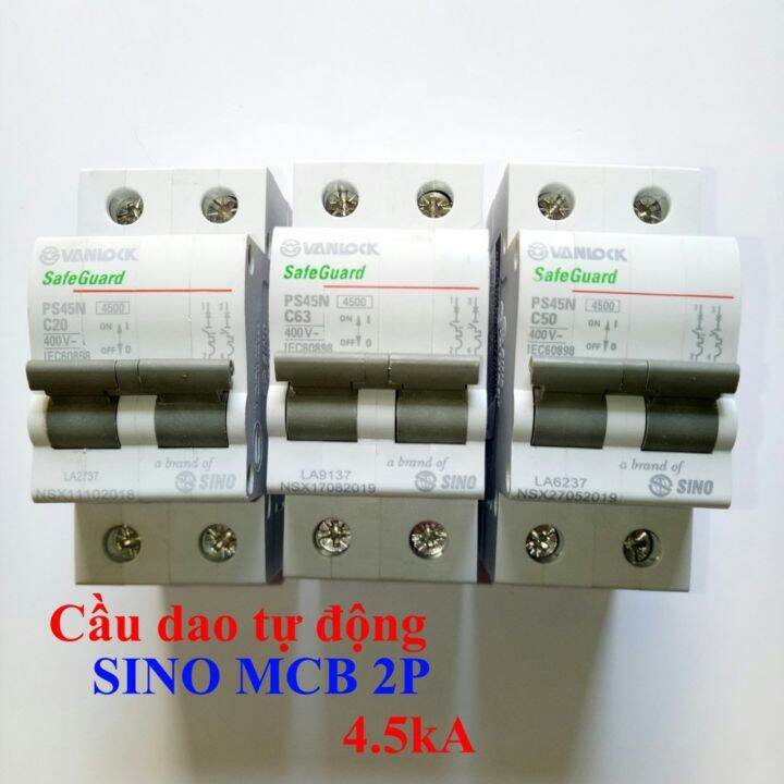 [SINO] Cầu Dao Tự Động MCB 1 Pha - 2 Pha - 3 Pha | Lazada.vn