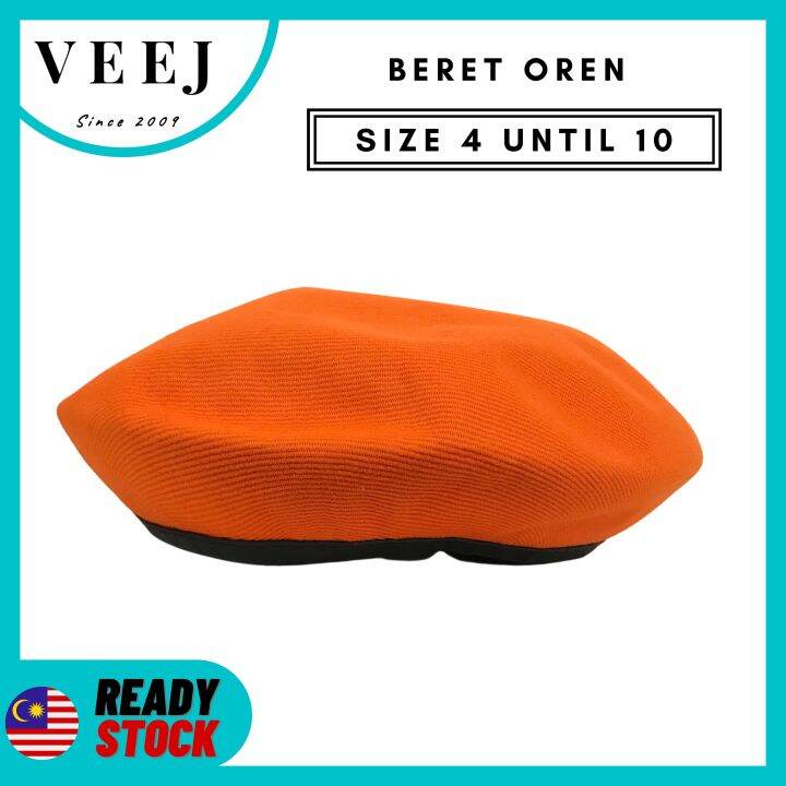 TOPI KADET PERTAHANAN AWAM | BERET OREN | BERET ORANGE I TOPI KPA I ...
