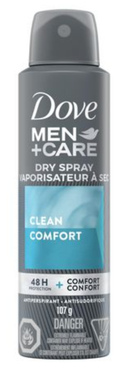 Dove Men+Care Clean Comfort Dry Spray Antiperspirant 107g | Lazada PH