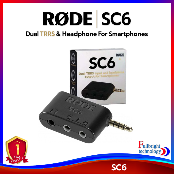 Rode SC6 Dual TRRS Input and Headphone Output for Smartphone อุปกรณ์สำหรับเพิ่มช่องเสียบไมค์แบบ ...