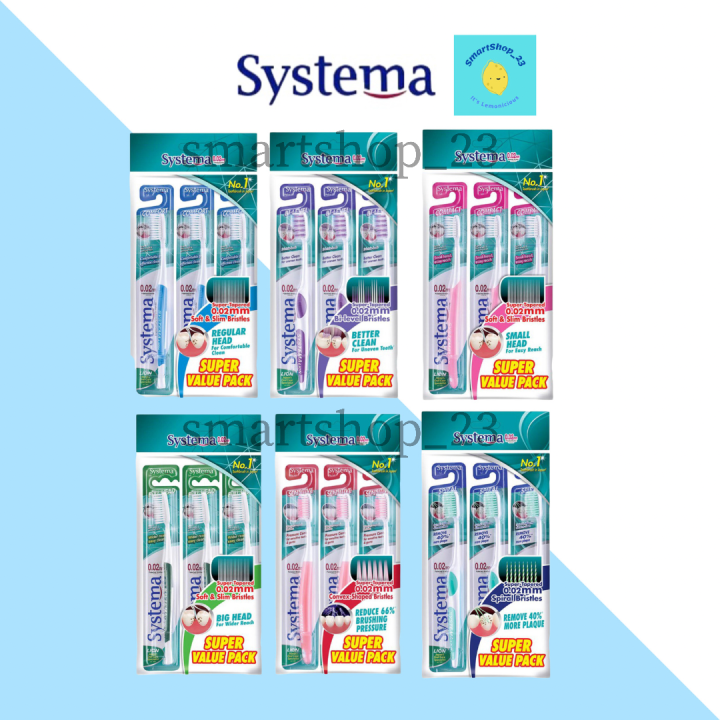 Systema Soft Toothbrush Super Value Pack 3's [Compact / Full Head ...
