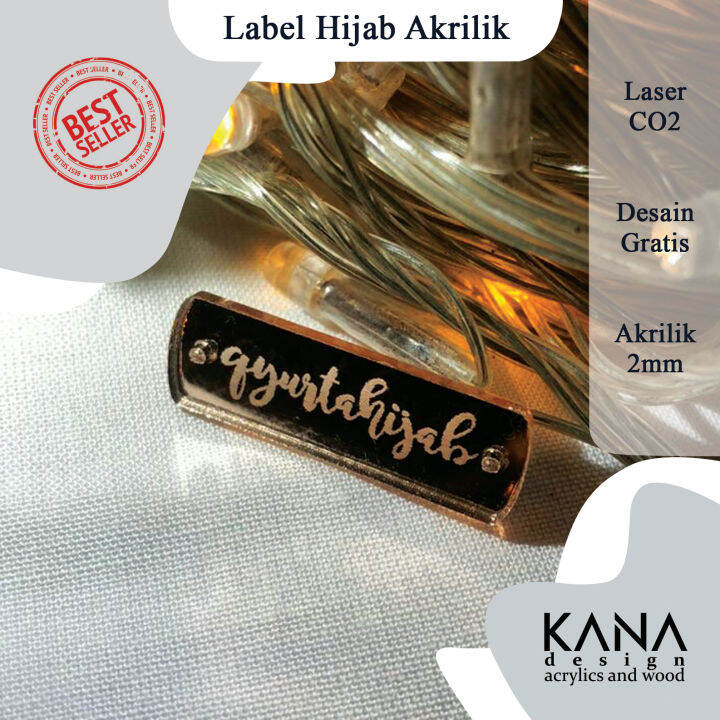 LABEL HIJAB AKRILIK HITAM MAHKOTA - LABEL HIJAB ACRYLIC - LABEL HIJAB ...