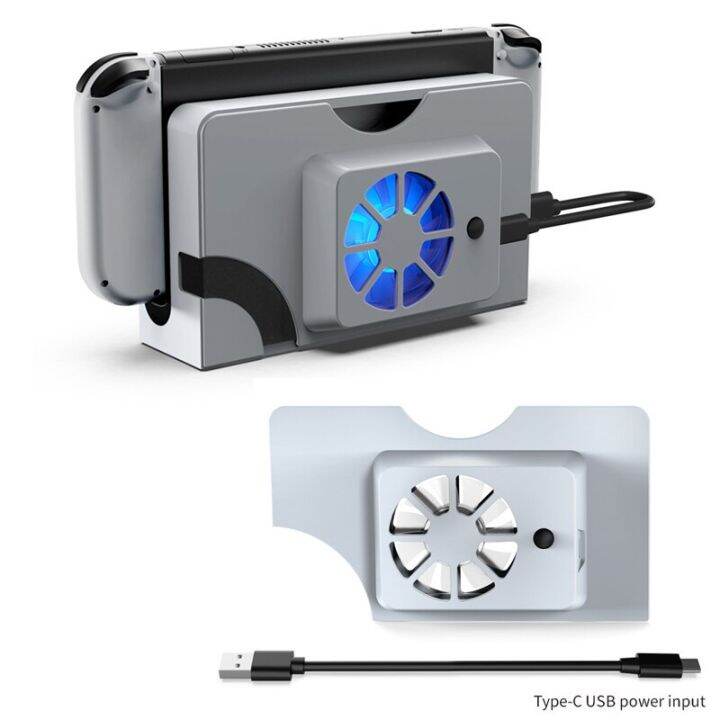 For Nintendo Switch OLED Host Cooler Base USB Cooling Fan Game Console ...