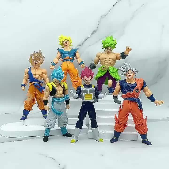 New Z Super Saiyan Anime Model Son Goku Scene PVC Action Figure 18cm ...