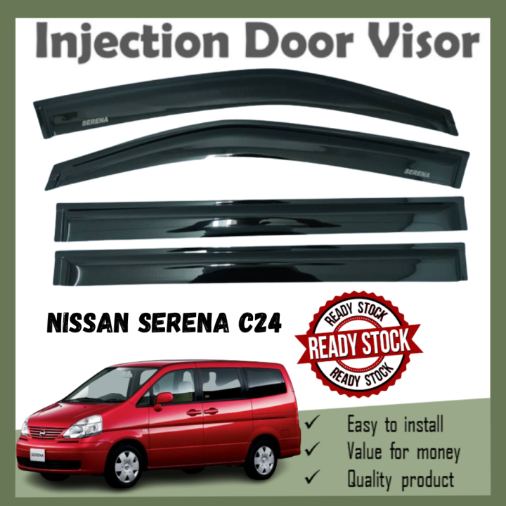 Nissan Serena C24 Model Injection Door Visor Air Press (1 set 4 pcs) | Lazada