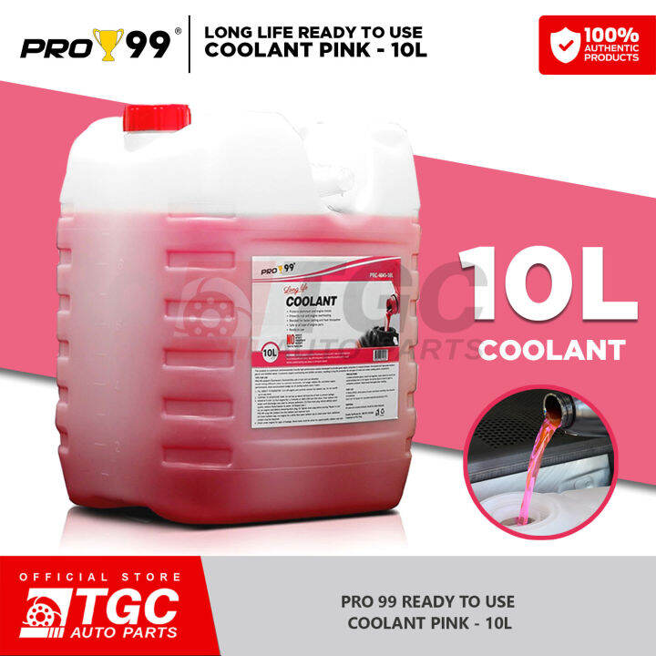Pro-99 Coolant Ready to use Coolant Pink / Red Long life coolant 10L 10 ...