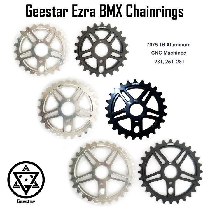 Geestar Ezra 23T 25T 28T BMX DJ Chainring Alloy Chainwheel Sprocket ...