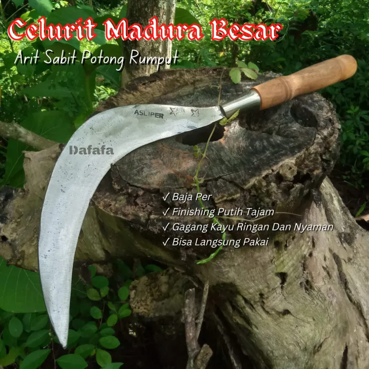 BESAR Arit Bentuk Celurit Khas Madura Baja Finishing Putih Pande Jawa ...