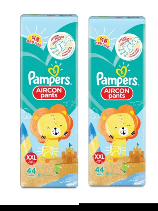 PAMPERS Aircon Pants XXL 44's x 2 pack-88 pcs - XXL Baby Diaper Pants ...