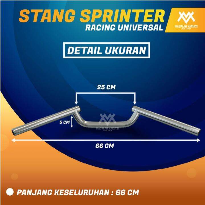 Stang Stir Sprinter Panjang 66 Cm Untuk Semua Jenis Motor Metic Bebek ...
