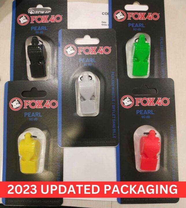 FOX 40 Pearl Whistle 90dB Assorted Colors for Sports Original Coaches ...