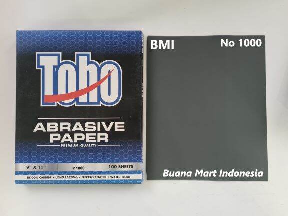 Amplas Duco TOHO No 1000 | Amplas Lembar | Amplas Kertas Grit 1000 | Lazada Indonesia
