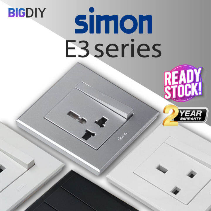 🔥Ready Stock🔥SIRIM🔥SIMON E3 White/Silver Switches and Socket Outlet ...