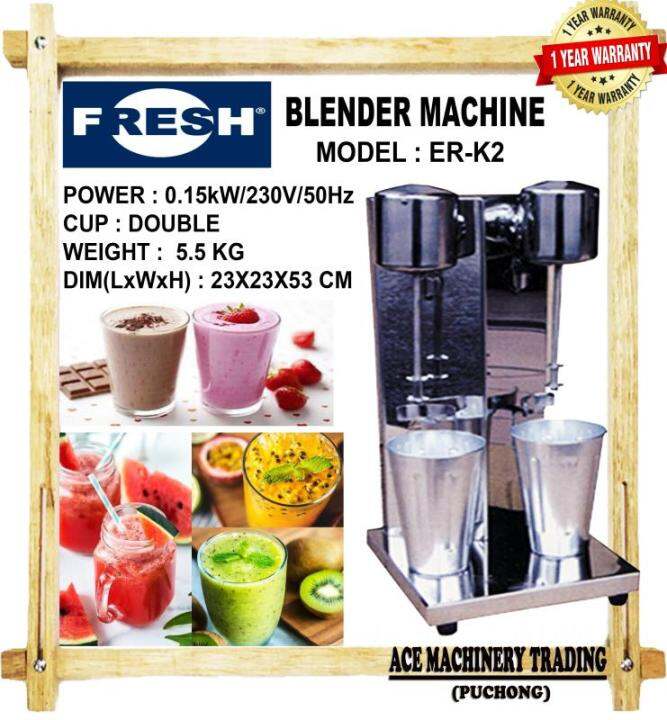 FRESH Milk Shake Double 150W Milk Shaker Commercial Food Processing Milk Shaker (Double) ER-K2 ...