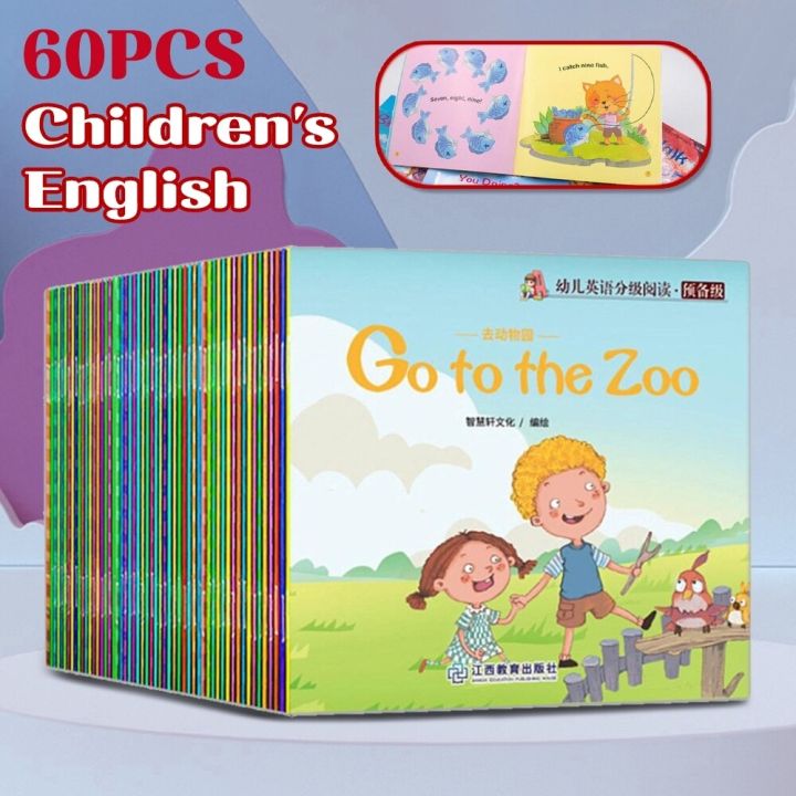 English Story Book 60 Books Set for Kids Learning with Reading Bedtime ...