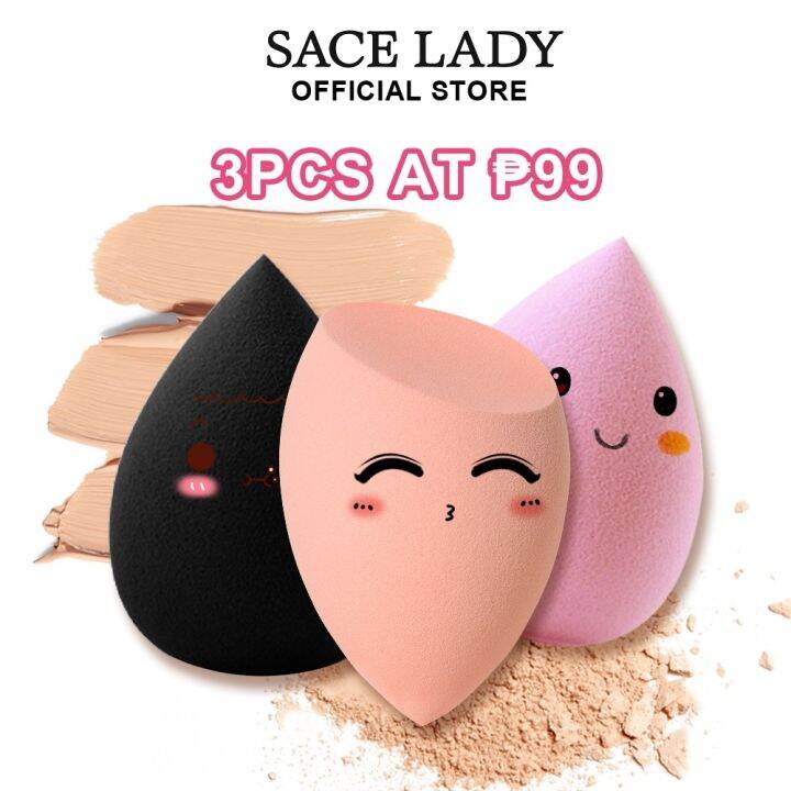 SACE LADY 3-in-1 Multi-functional Makeup Sponge Beauty Tool Make Up Set ...