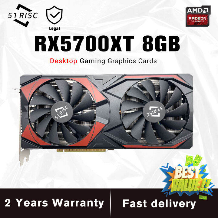 51RISC Video Card RX5700XT 8GB 256Bit 2560SP GDDR6 Graphics Cards ...