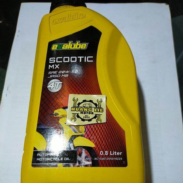 oli matic scootic evalube 4t 20-50 800ml | Lazada Indonesia