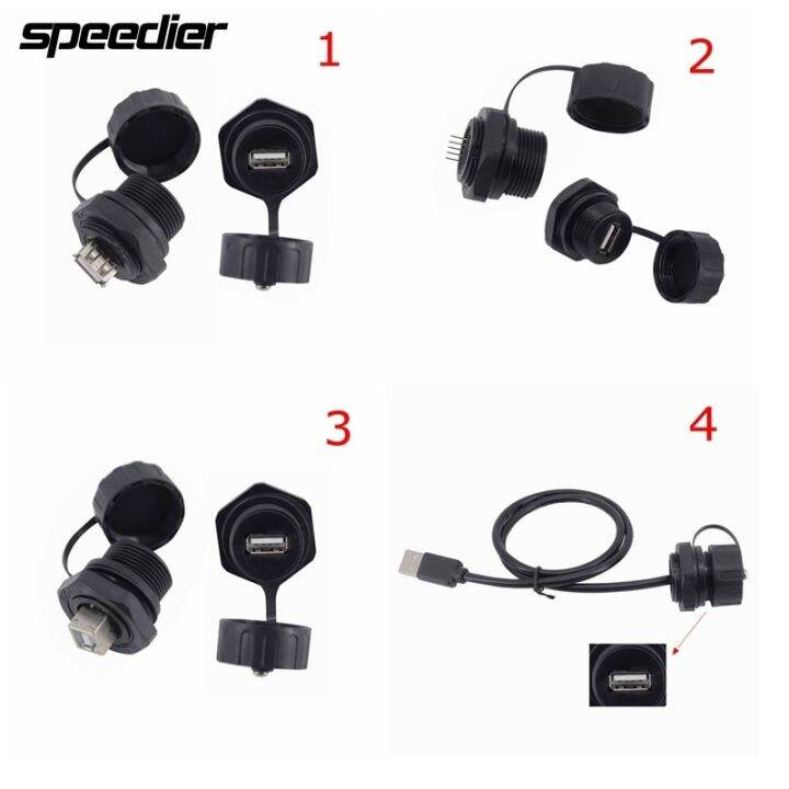 USB 2.0 Waterproof Aviation Plug A Female Socket M20 M25 Panel Mount ...