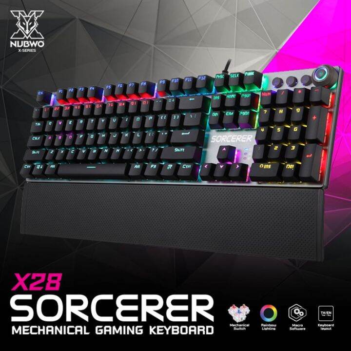 Nubwo Mechanical Gaming Keyboard Sorcerer X28RGB Mechanical Gaming ...