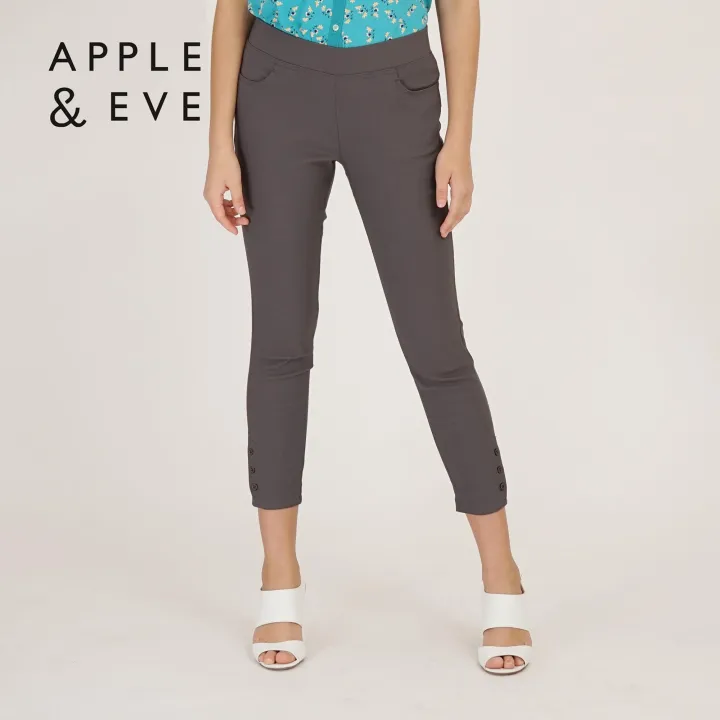 Apple & Eve Fitted Cotton Knit Pants with Decorative Buttons | Lazada PH