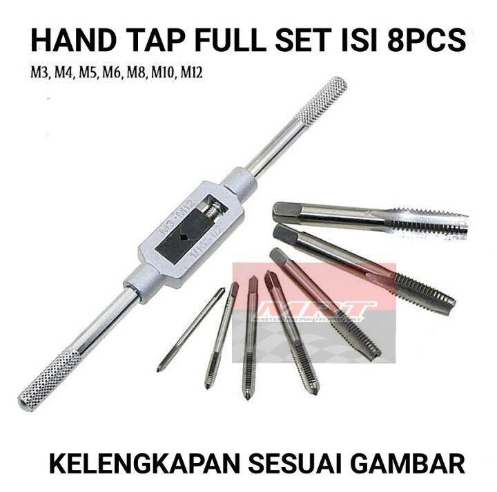 HAND TAP HANDTAP SET ISI 8 M3-M12 HAMB TAP ALAT TAPPING PEMBUAT ULIR DRAT DALAM | Lazada Indonesia
