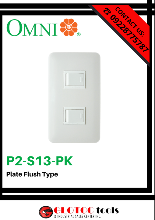 OMNI 2 Gang Plate Flush Type P2-S13-PK | Lazada PH