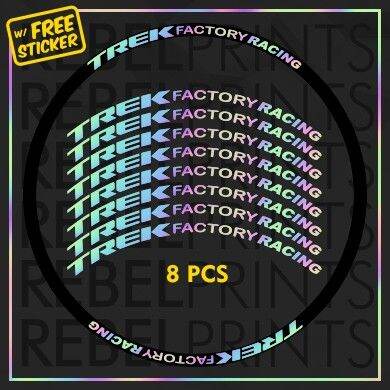 Wellsunny TREK Factory Racing Holographic/Oil Slick (8 pcs) Rim Wheel ...