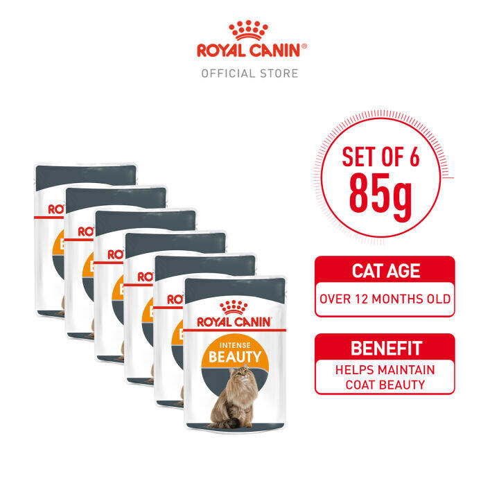 Royal Canin Intense Beauty Wet Cat Food (85g x 6 pouches) - Feline Care Nutrition | Lazada PH