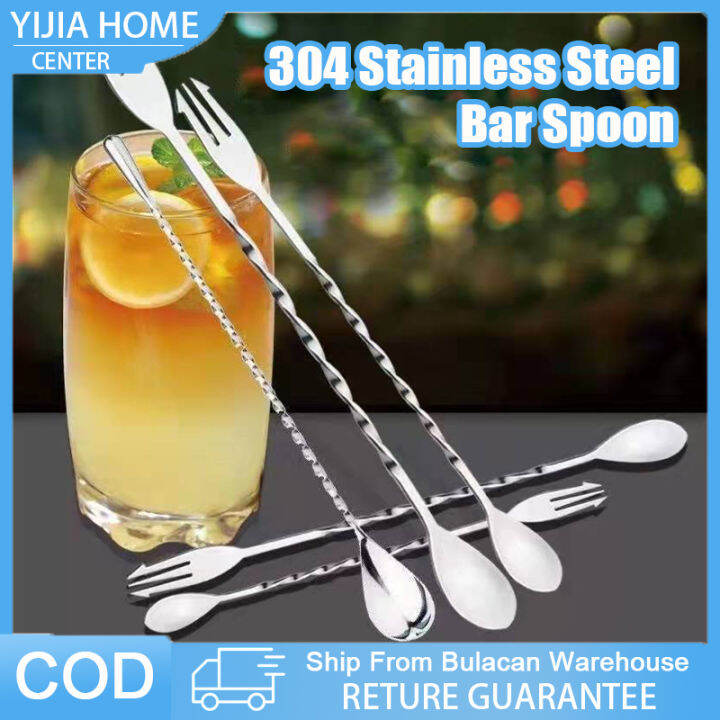 【Ready Stock】304 Stainless Steel Spoon Coffee Stir Sticks Drink Stir ...