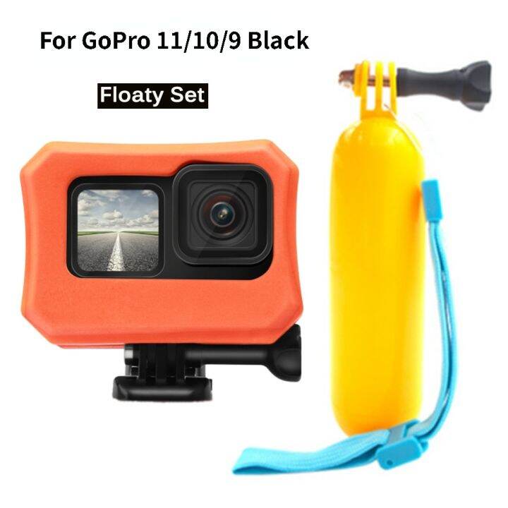 ลอยชุดสำหรับ Gopro ฮีโร่11 10 9สีดำสีส้ม EVA Floaty กรณีปกป้องปกกันน้ำ ...