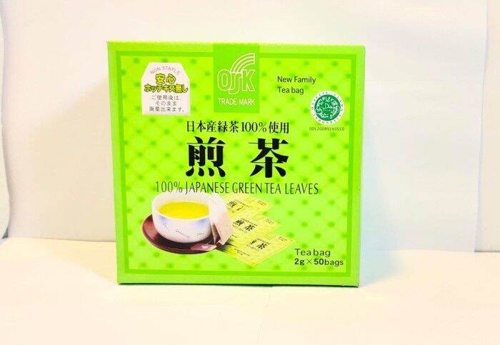OSK Japanese Green Tea Leaves Tea Bag 2g x 50 Bags 100gr asli import | Lazada Indonesia
