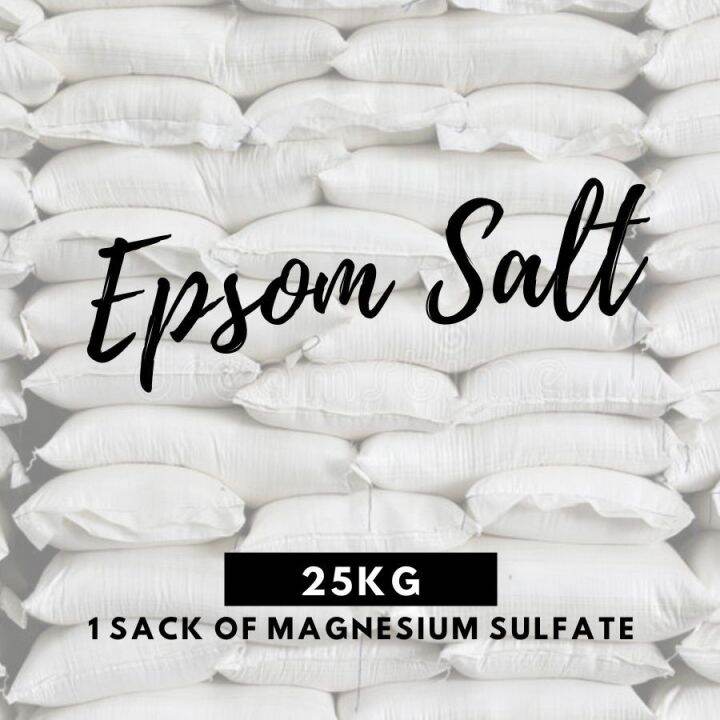 【Blockbuster na ba】 Epsom Salt (Magnesium Sulfate / MgSO4) 25Kg | Lazada PH