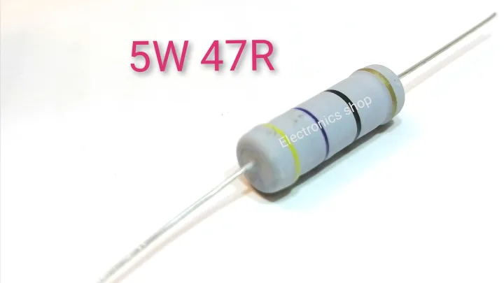 1 ชุด 2 ตัว 5W 47R ตัวต้านท้าน คาร์บอน Metal film resistor อุปกรณ์งานอิ ...