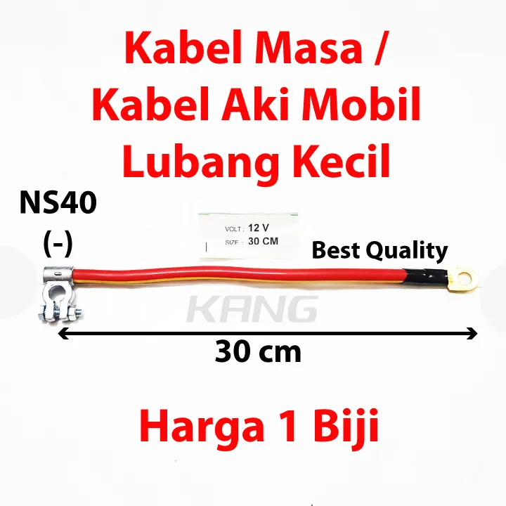 Kabel Aki Massa Masa / Model Skun dan Kepala Aki Lubang Kecil 12V 30CM ...