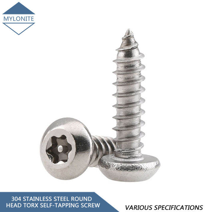 M2.9 M3.5 M3.9 M4.8 Length 6.5mm-38mm 304 Stainless Steel Round Head Torx Self-Tapping Screws ...