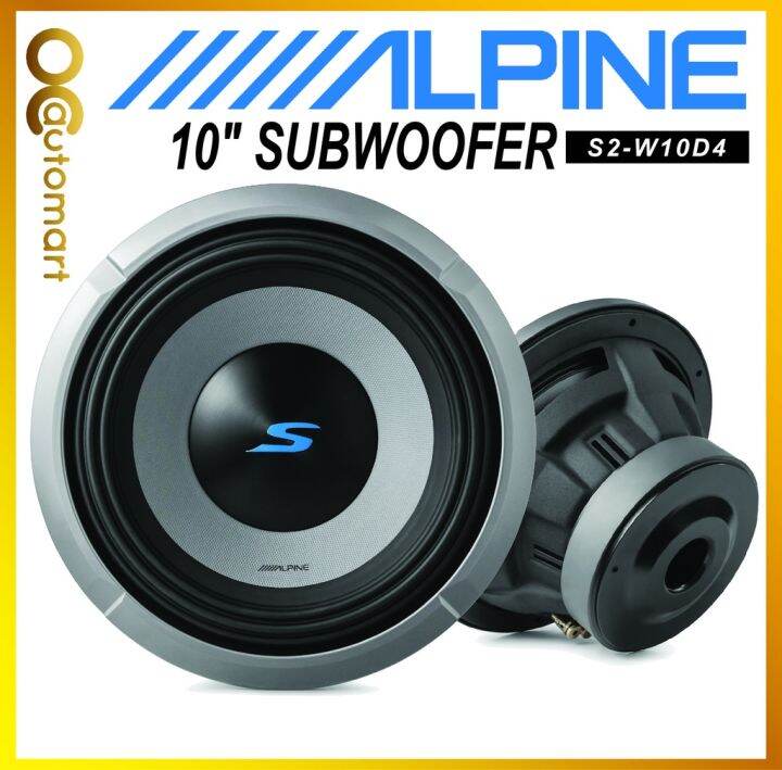 Alpine S2-W10D4 S-Series 10" Inch subwoofer with dual 4-ohm voice coils woofer | Lazada