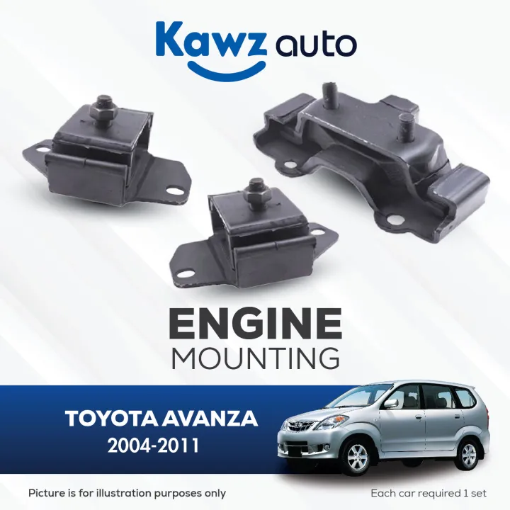 KAWZ TOYOTA AVANZA (2004-2011) ENGINE MOUNTING - [SET] | Lazada