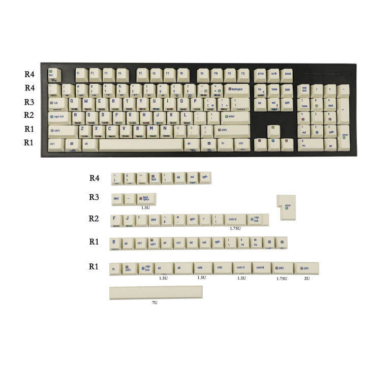 153 Key C64 Commodore 64 Dye Sub Keycaps PBT ISO Cherry Profile Key ...