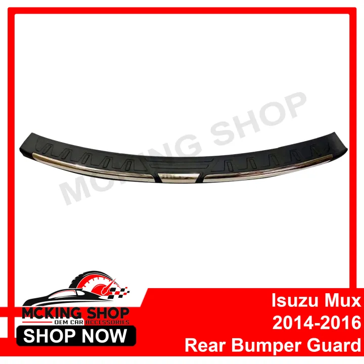 Isuzu Mux 2014-2016 Rear Bumper Guard/ Rear Stepsill (Black-Chrome ...