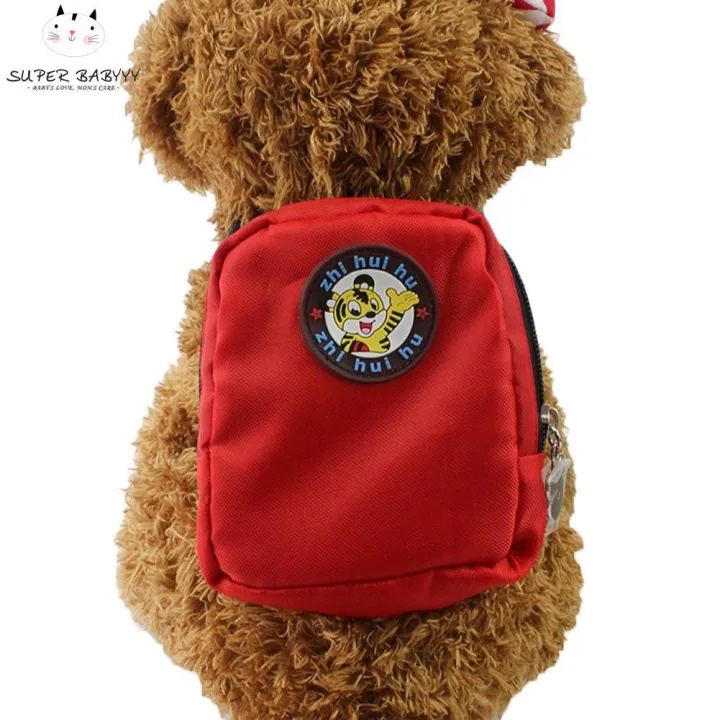 SBY Dog Backpack Harness Leash Mini Bag Dog Harness Puppy Collar Chest ...