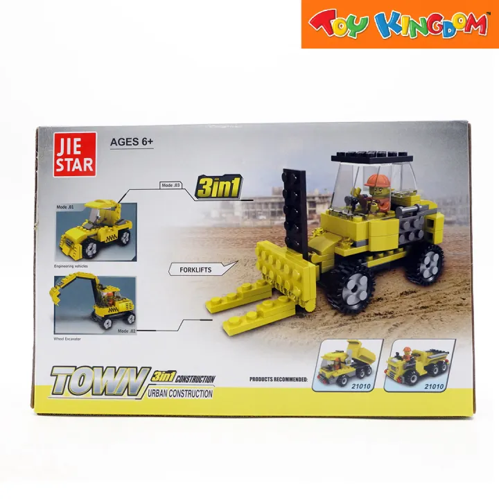 Jie Star Blocks Wheel Excavator 136 pcs Building Blocks | Lazada PH