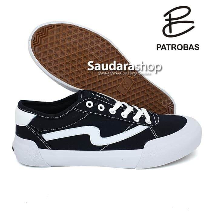 Sepatu Patrobas Ivan Low Black White / Patrobas Ivan LC Hitam Putih ...