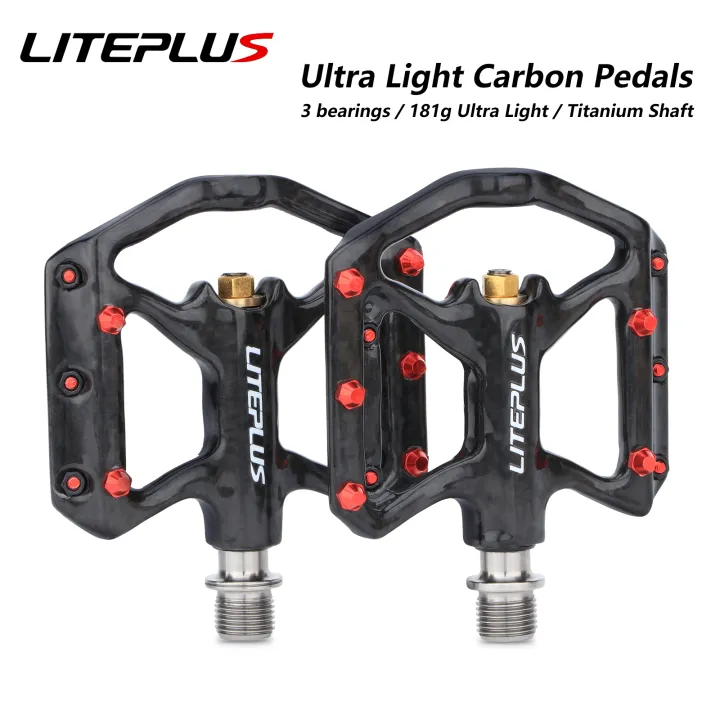 Liteplus ไฟอัลตร้าจักรยานพับได้,181ก. คาร์บอนไฟเบอร์ด้าม3ซีลแบริ่งไทเทเนียม MTB คาร์บอนจักรยาน ...