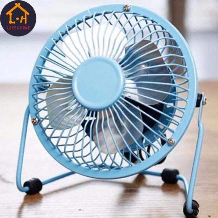 Metal Desk Fan-Glamouric Small Table Fan 4 Inch Mini Portable Size USB ...