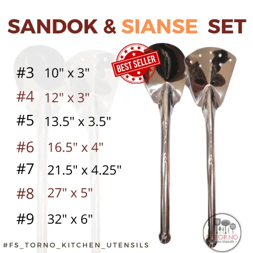High Quality Stainless Steel SANDOK & SIANSE Cooking Utensils set ...